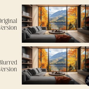 Zoom Background Chalet Cabin With Lake Virtual Background Fall Trees ...