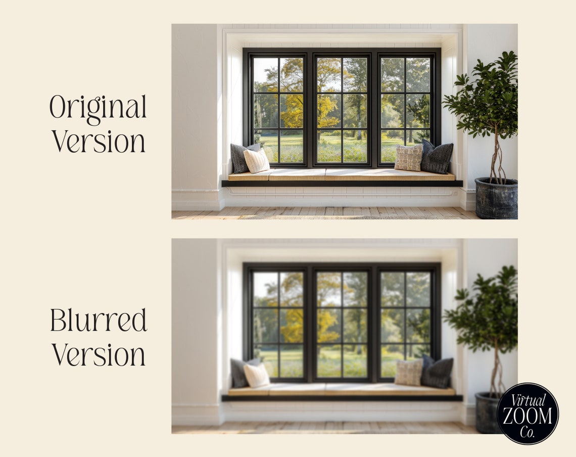 Zoom Background Window Seat Zoom Office Window View Zoom Black Styled ...