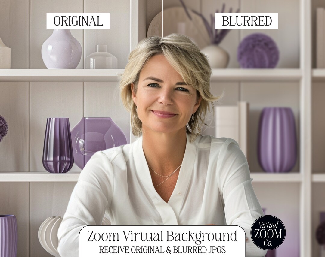 Zoom Background Purple Bookshelf Virtual Background Bookshelf for Zoom ...