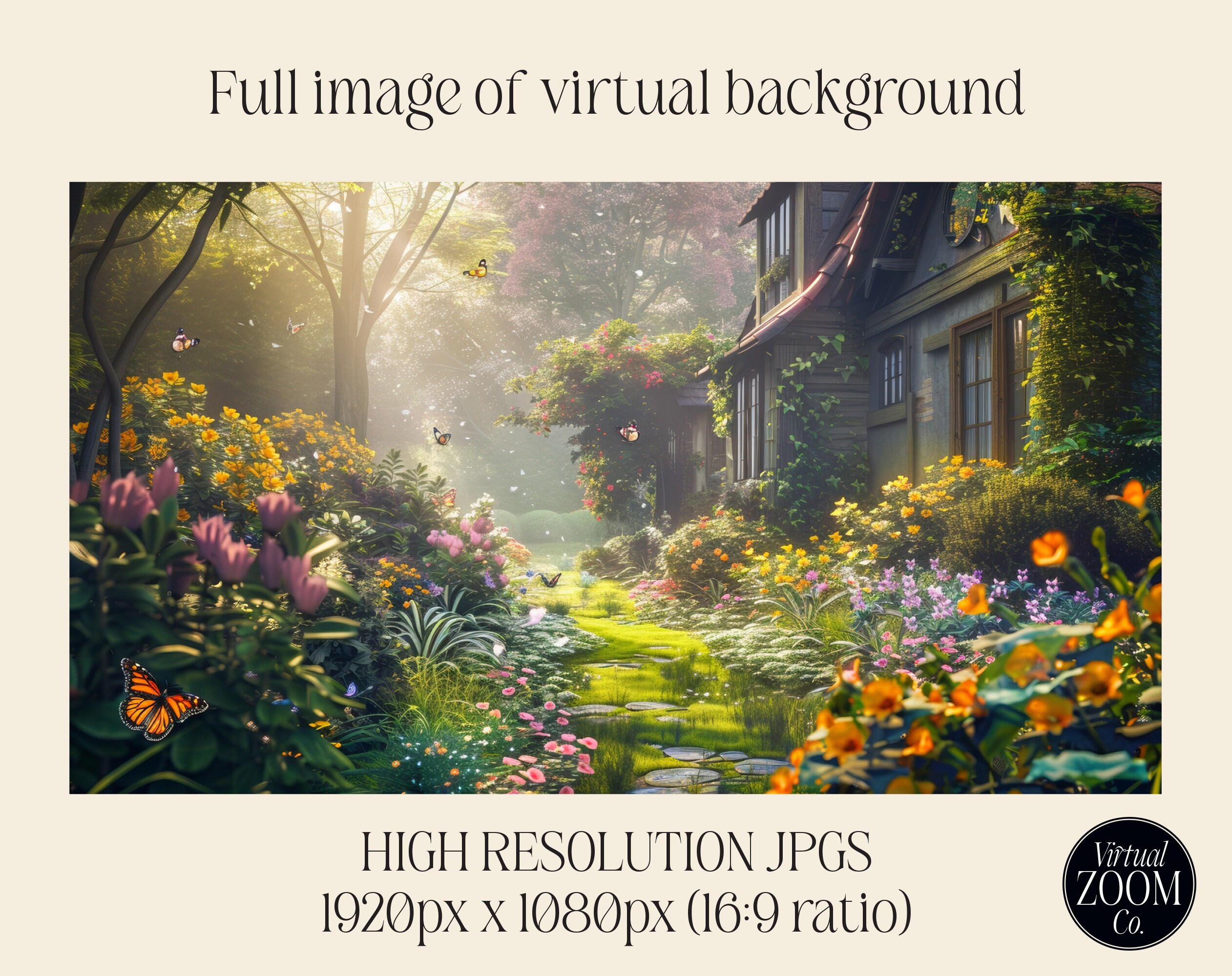 Zoom Background Spring Cottage Garden Zoom Flowers Zoom Photo Nature ...