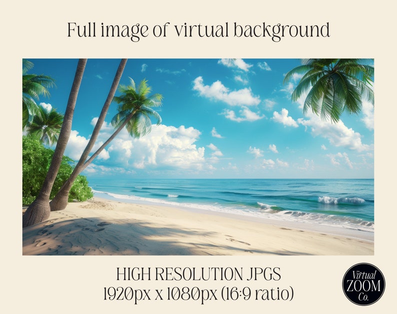 Zoom Background Beach Zoom Virtual Background Beaches Zoom Tropical ...