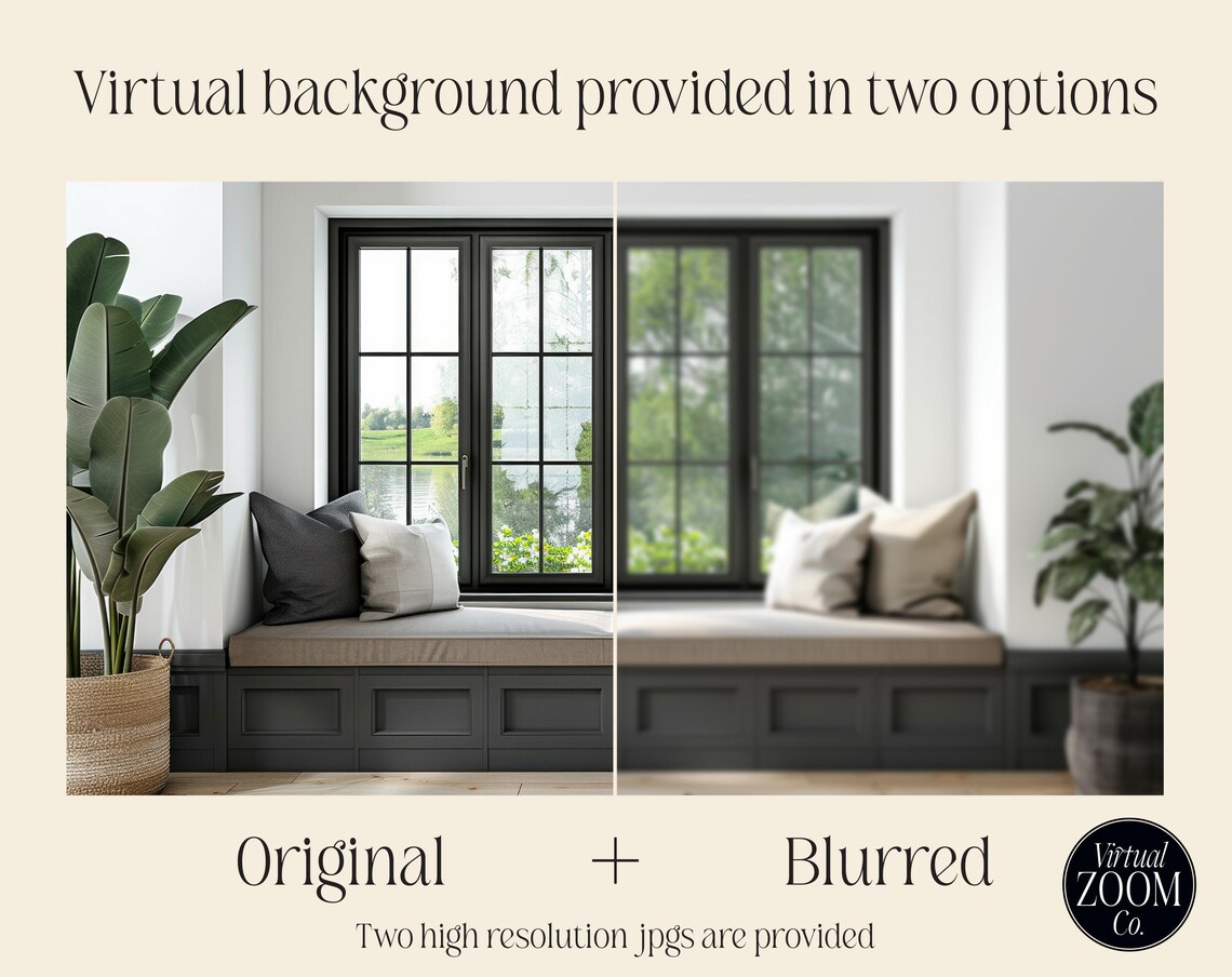 Zoom Background Window Seat Zoom Office Window View Zoom Black Styled ...
