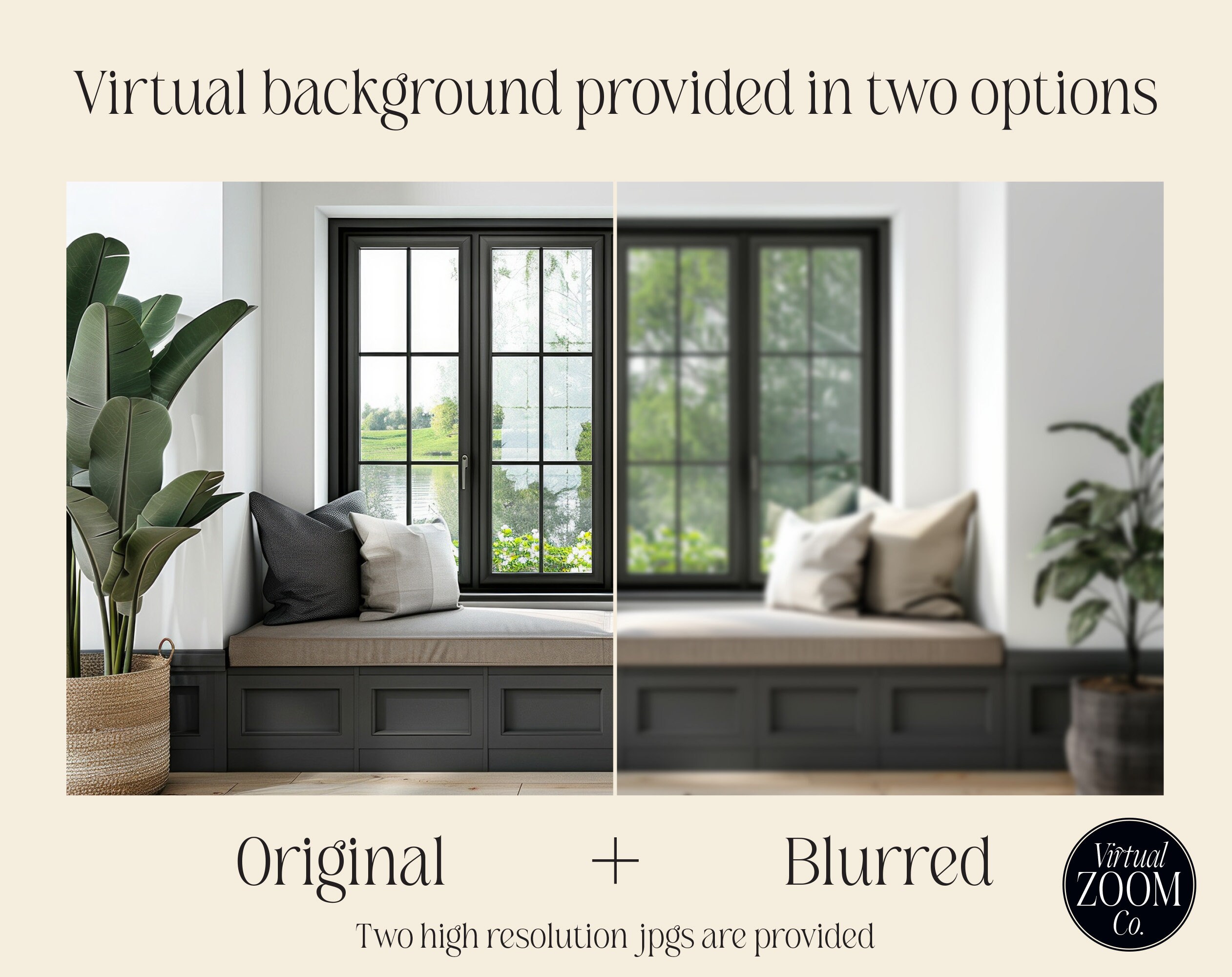 Zoom Background Window Seat Zoom Office Window View Zoom Black Styled ...