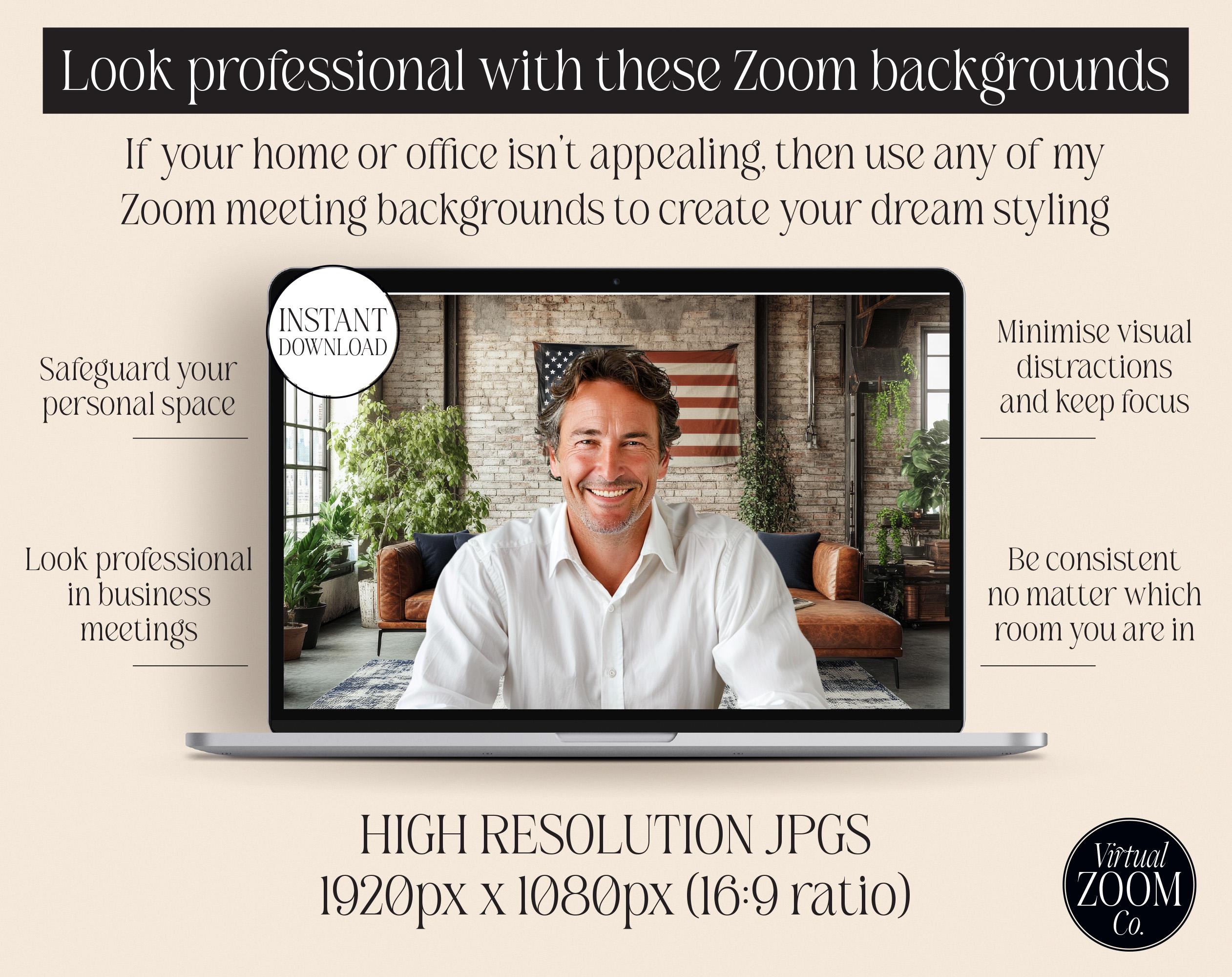 Zoom Background American Flag Office Background Professional Zoom ...