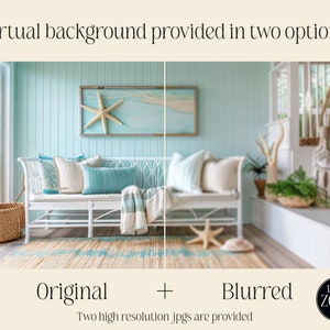 Zoom Background Coastal Beach Boho Home Beach House Summer Beach Home ...