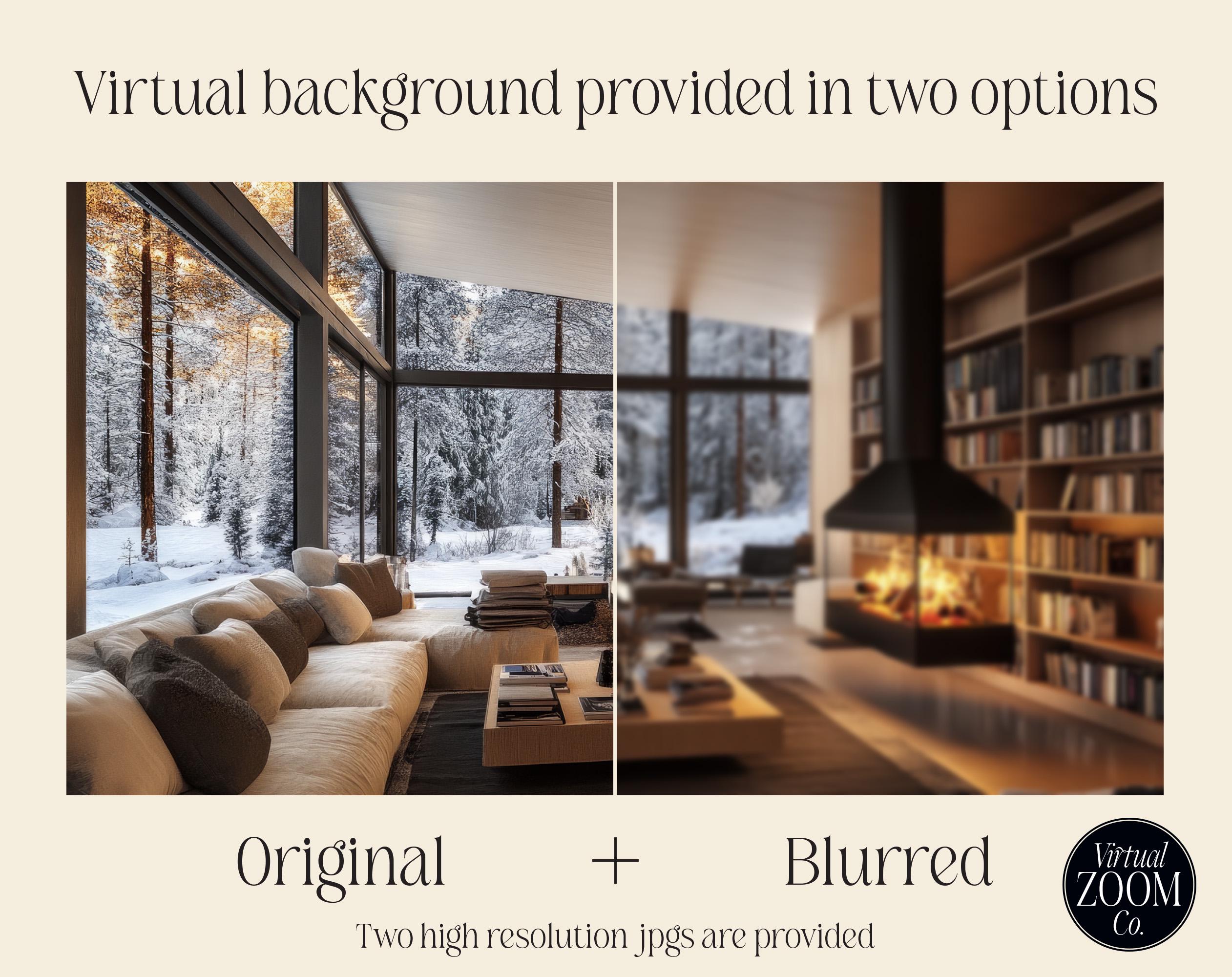 Zoom Background Winter Home Virtual Background Winter Digital ...