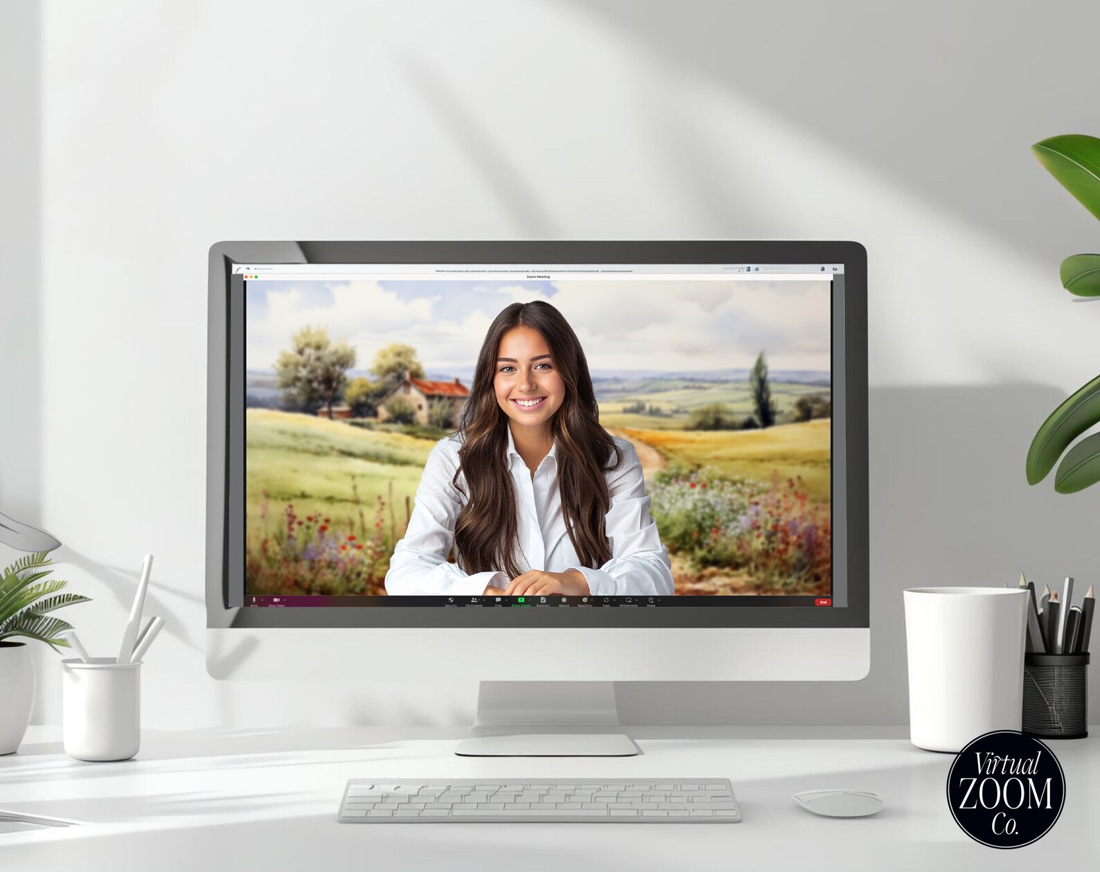 Zoom Background Country Farm Zoom Farm Painting Countryside Art Virtual ...