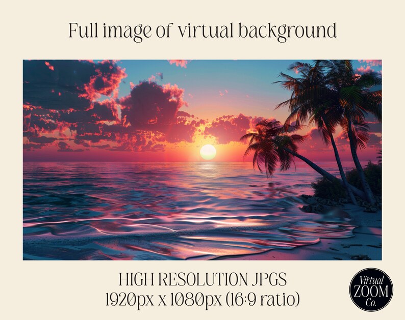 Zoom Background, Sunset Zoom Background, Virtual Background, Zoom ...