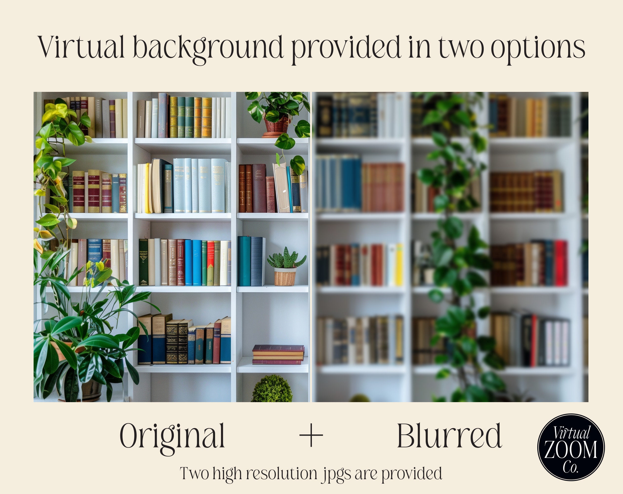 Zoom Background Colored Books on Bookshelf Bookshelf Zoom Professional ...