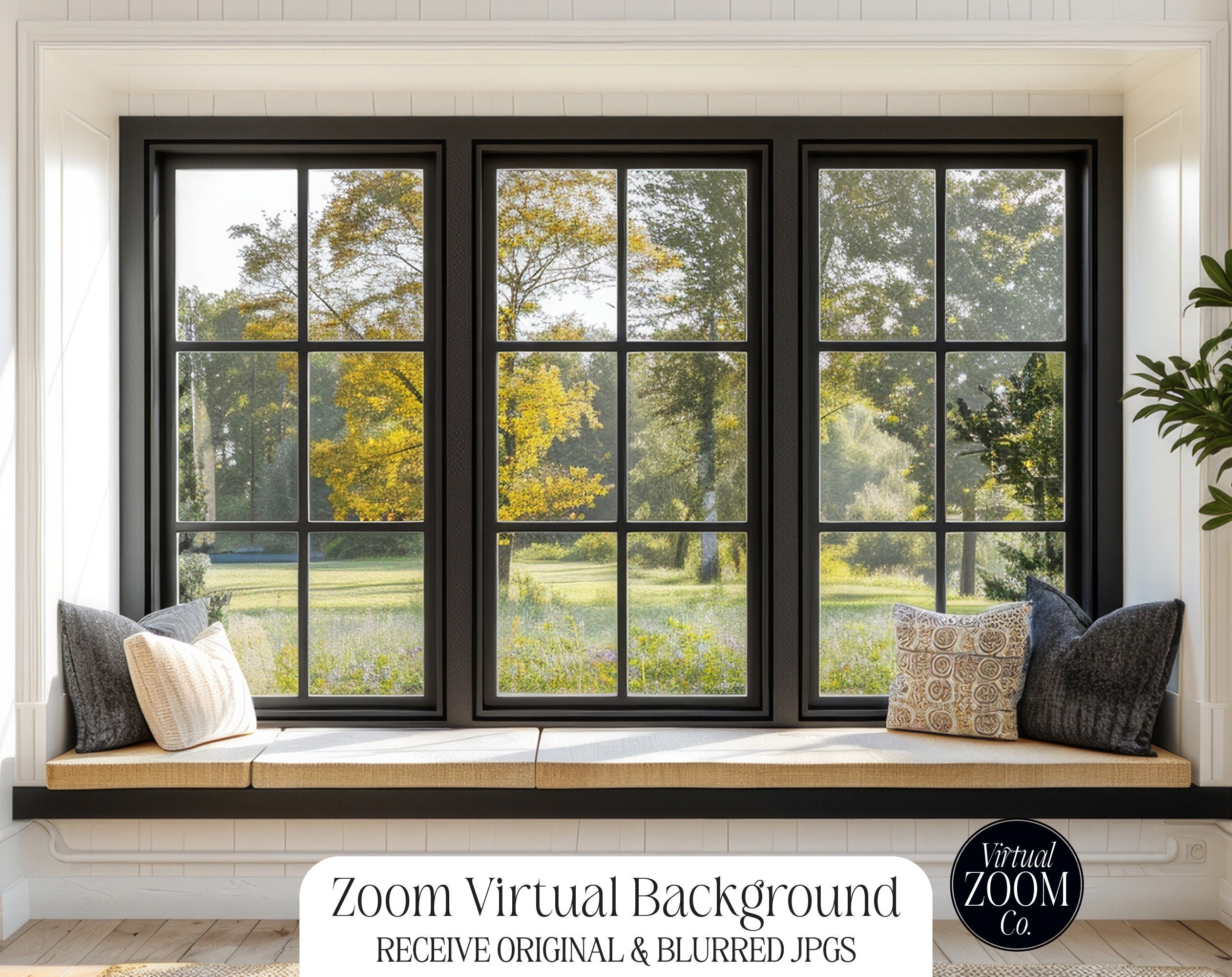 Zoom Background Window Seat Zoom Office Window View Zoom Black Styled ...