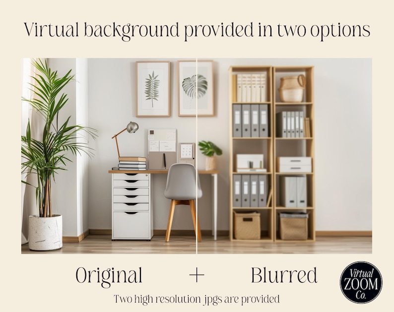 Zoom Background Neutral Home Office Professional Zoom Background ...