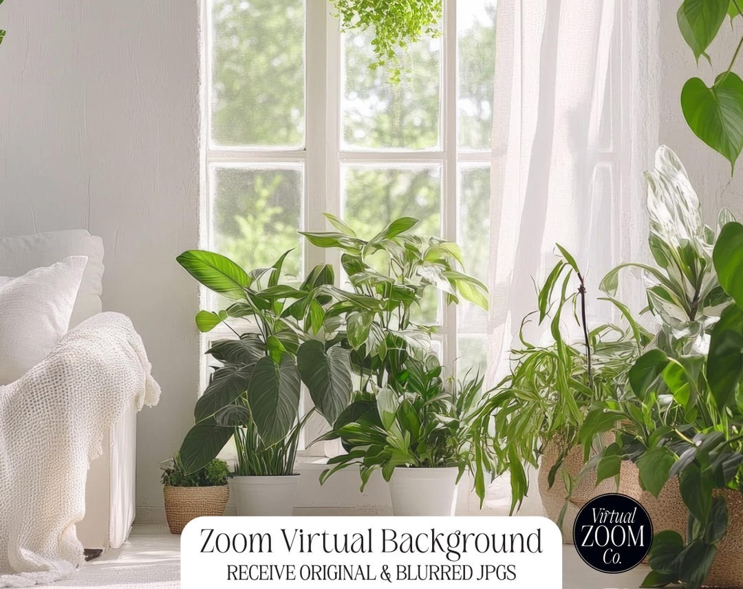 Zoom Background Plant Room Professional Zoom Window View Background ...
