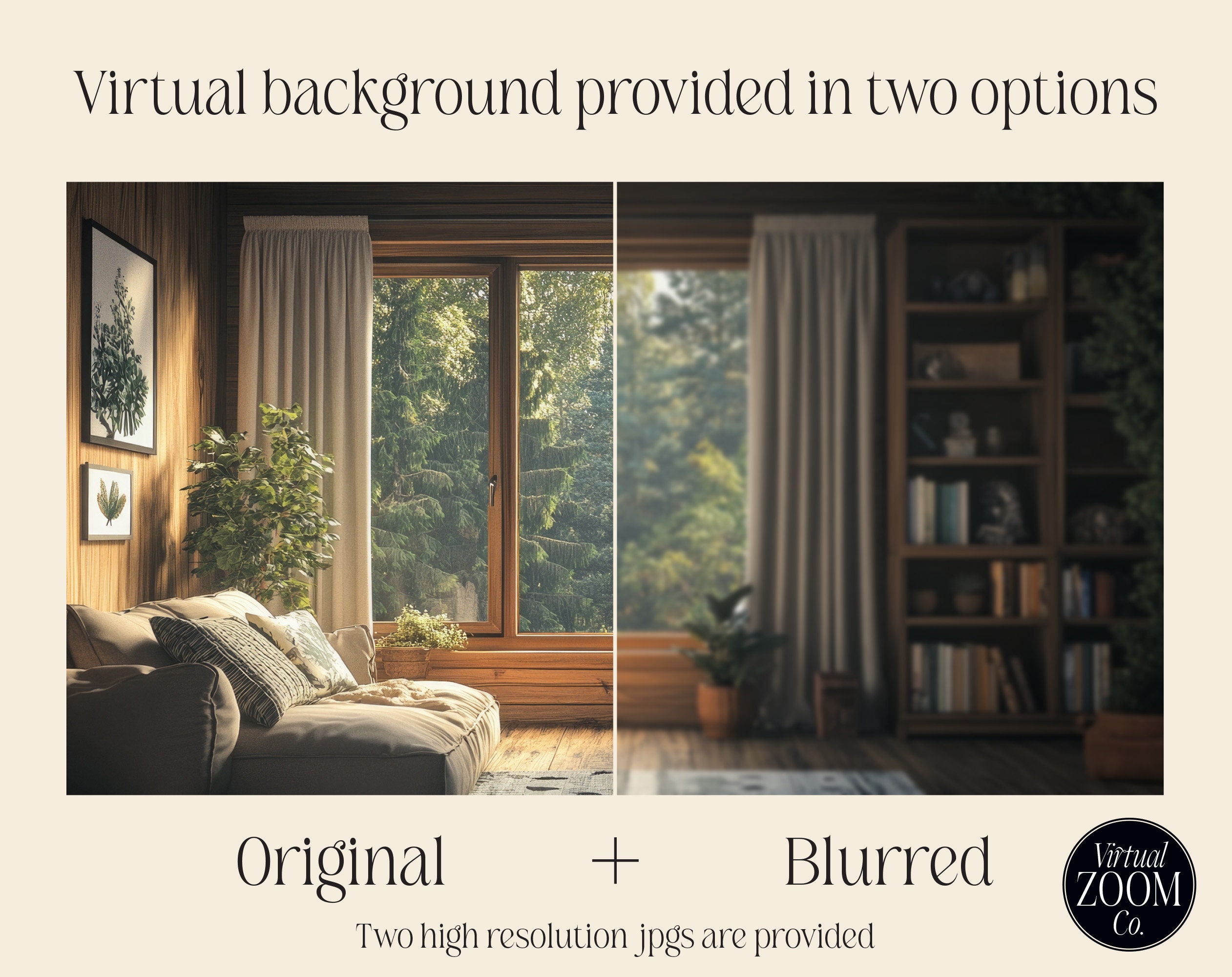 Zoom Background Forest Cabin Professional Zoom Background Home Zoom ...