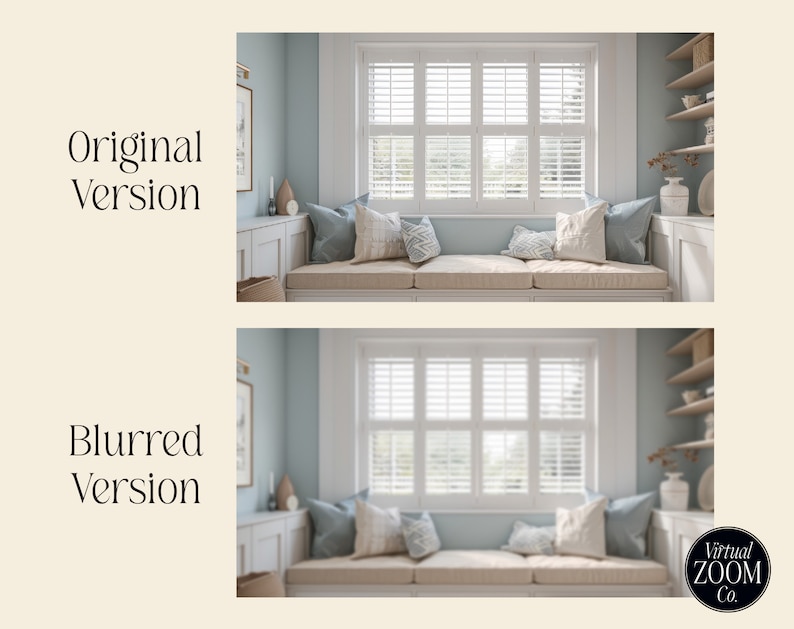 Zoom Background Calming Home Zoom Window Seat Boho Blue Beach Home ...