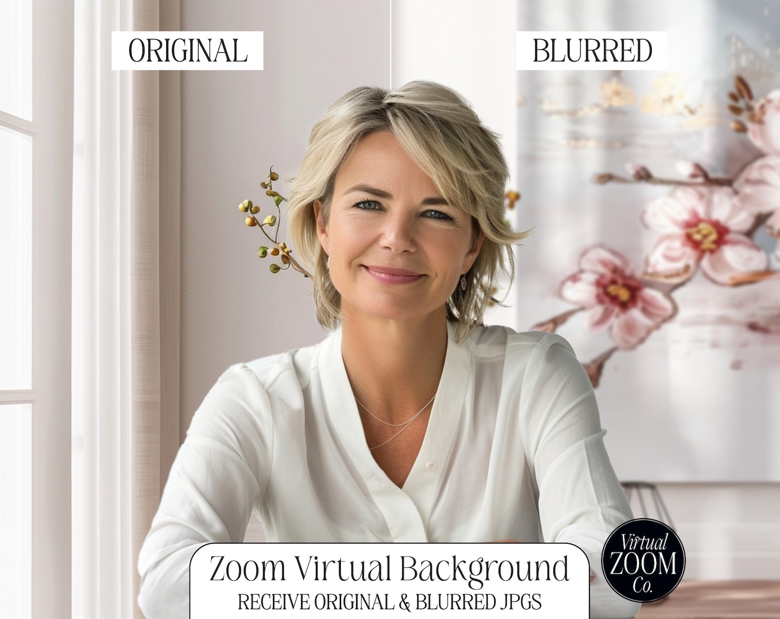 Zoom Background Professional Zoom Background Luxury Home Rose Gold Zoom ...