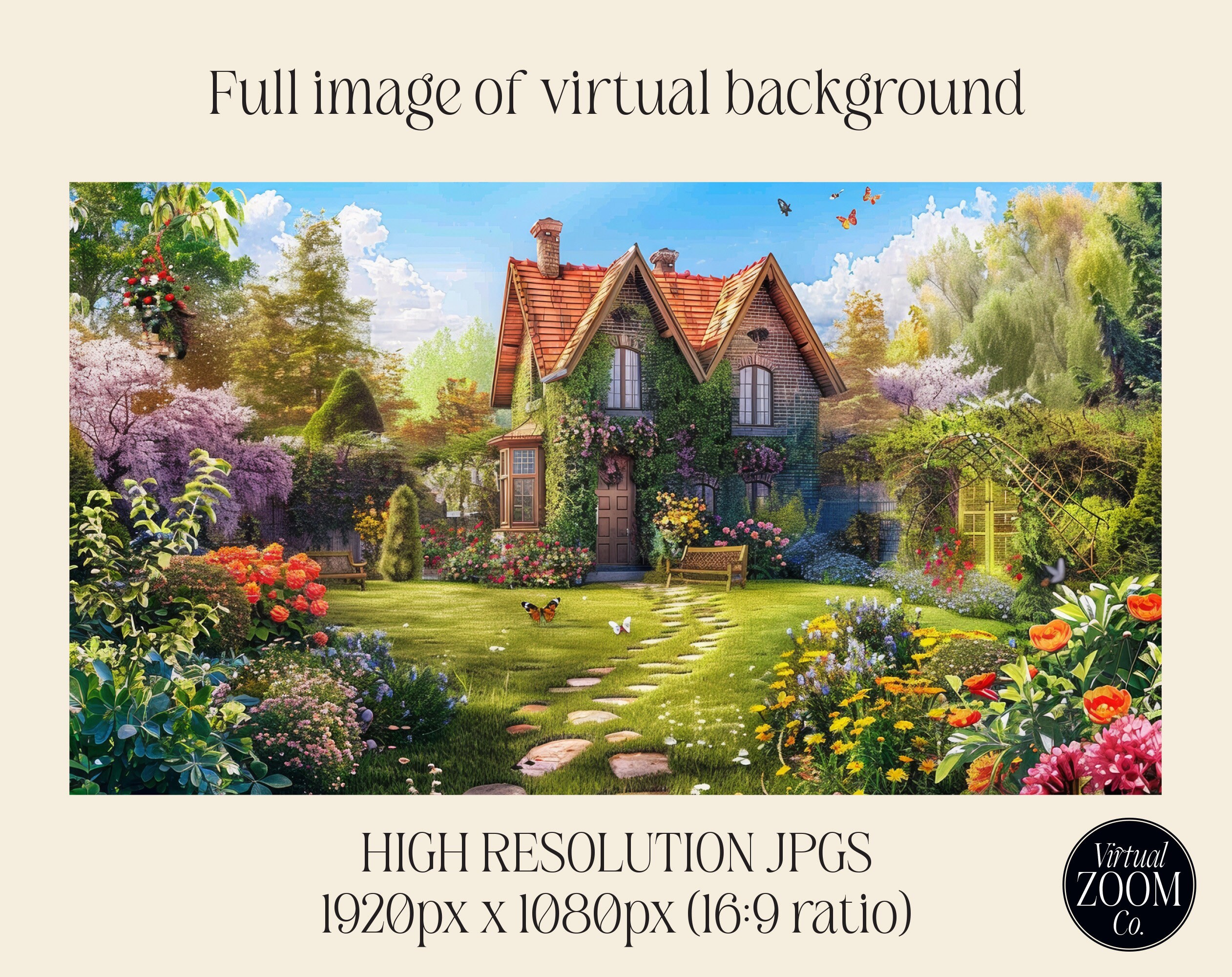 Zoom Background Spring Cottage Garden Zoom Flowers Zoom Photo Nature ...