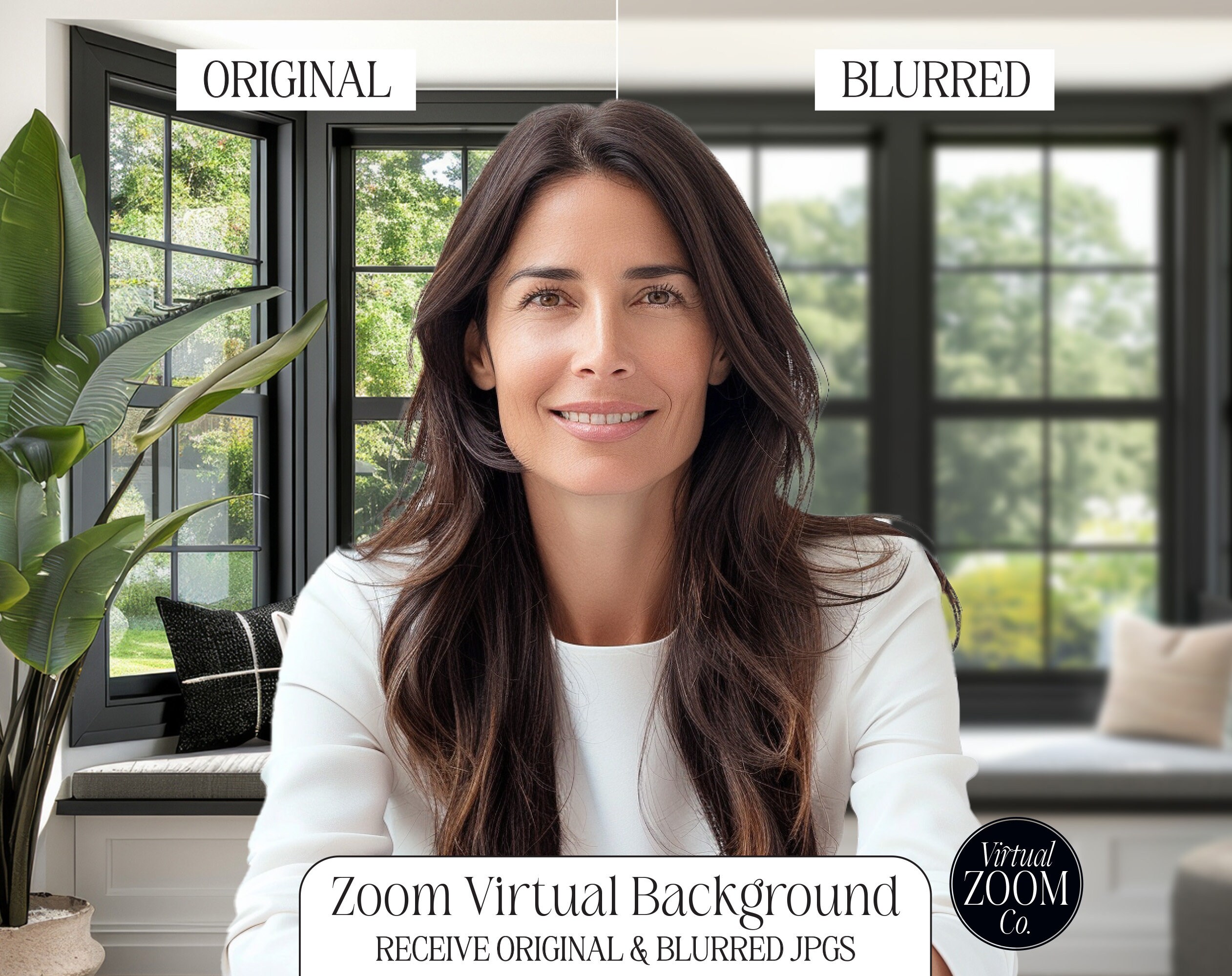 Zoom Background Window Seat Zoom Office Window View Zoom Black Styled ...