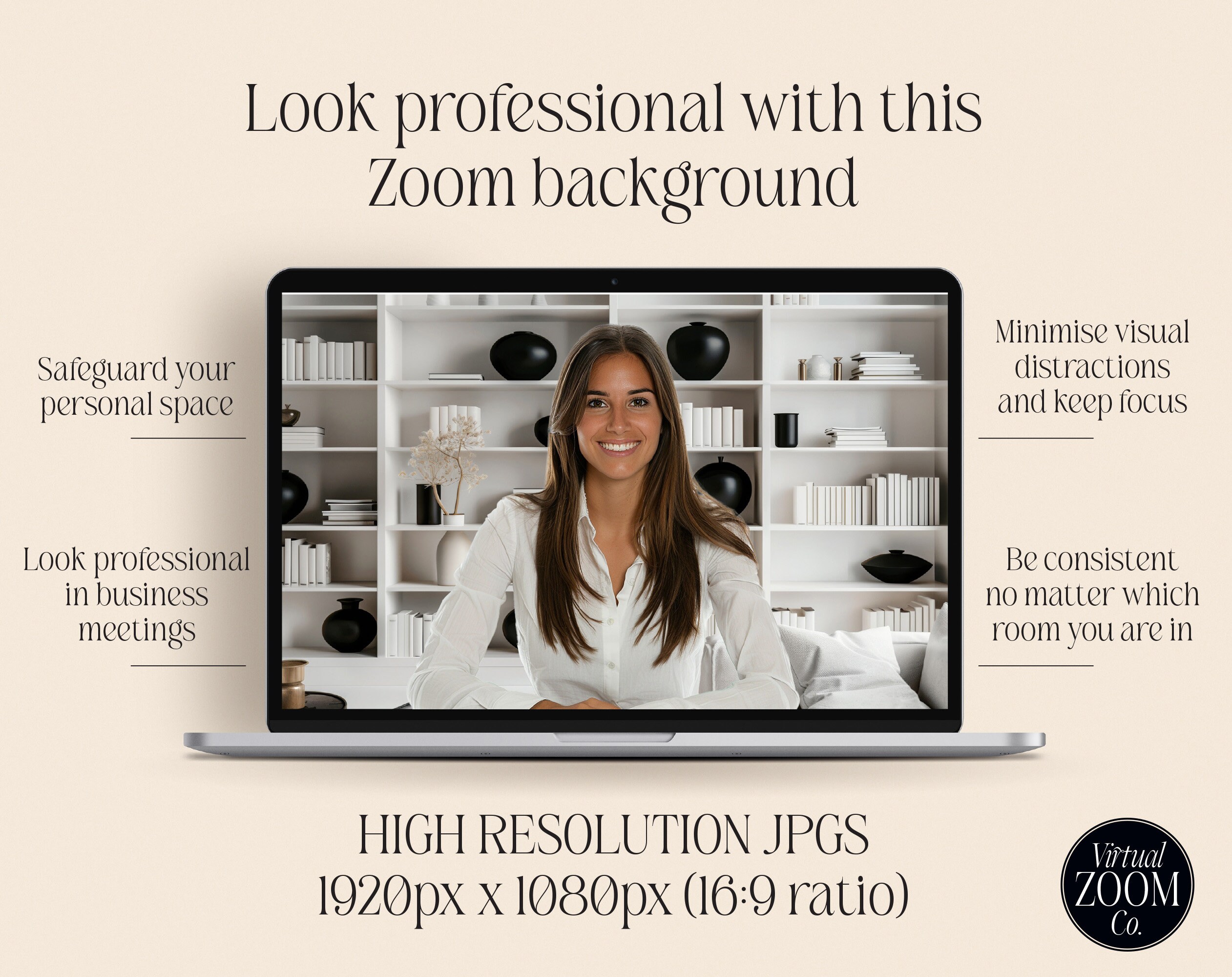 Zoom Background Black Books on Bookshelf Virtual Background Bookshelf ...