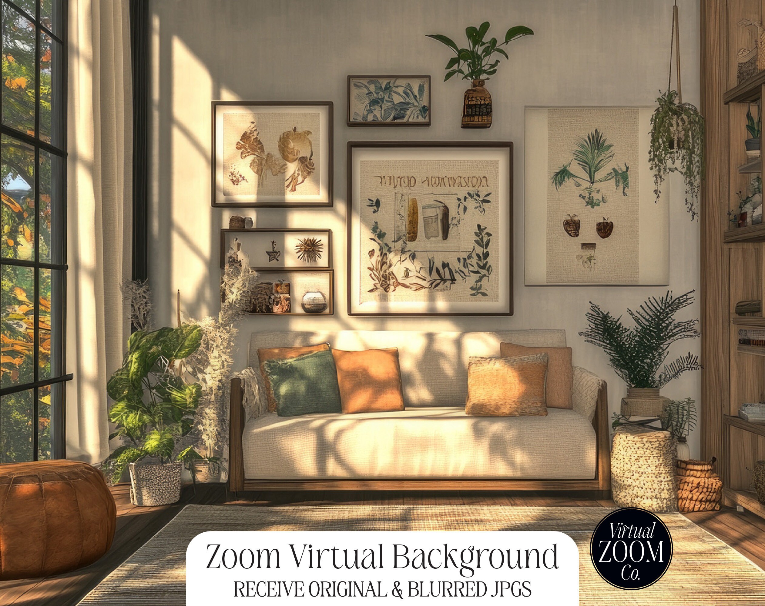 Zoom Background Wall Art Family Room Professional Zoom Background Home ...