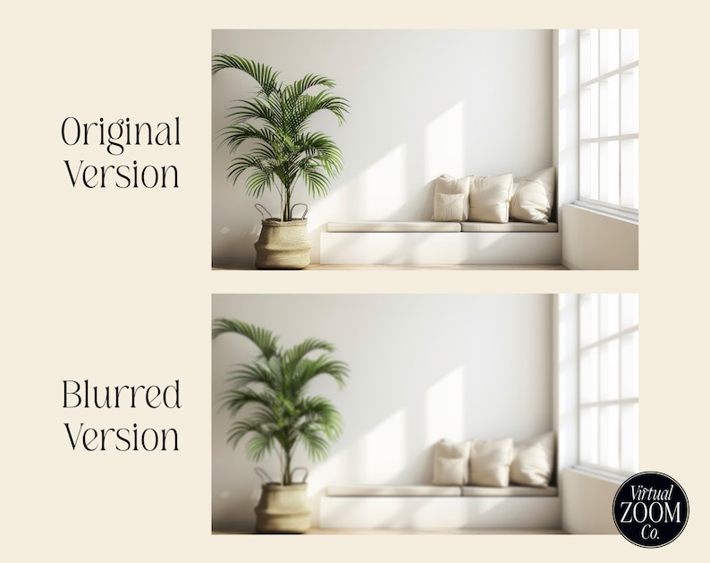 Zoom Background Calming Home Zoom Window Seat Neutral Home Virtual ...