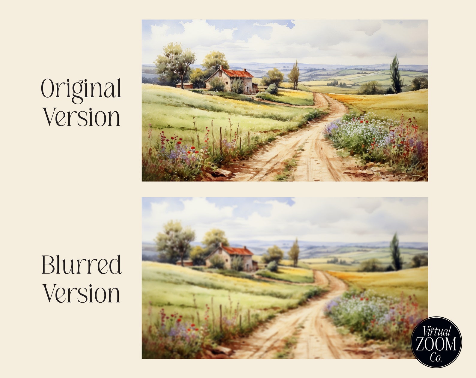 Zoom Background Country Farm Zoom Farm Painting Countryside Art Virtual ...