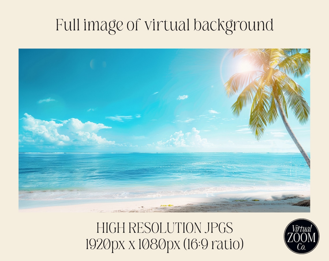 Zoom Background Beach Zoom Virtual Background Beaches Zoom Tropical ...