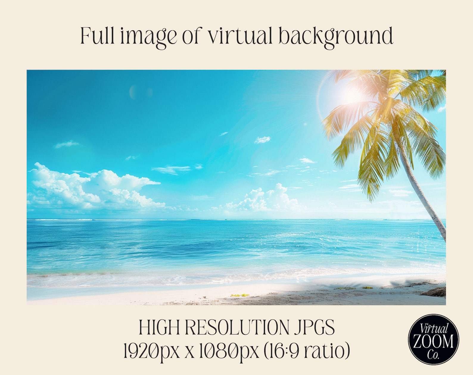 Zoom Background Beach Zoom Virtual Background Beaches Zoom Tropical ...