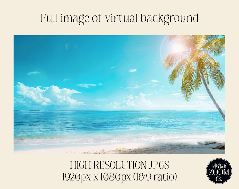Zoom Background Beach Zoom Virtual Background Beaches Zoom Tropical ...