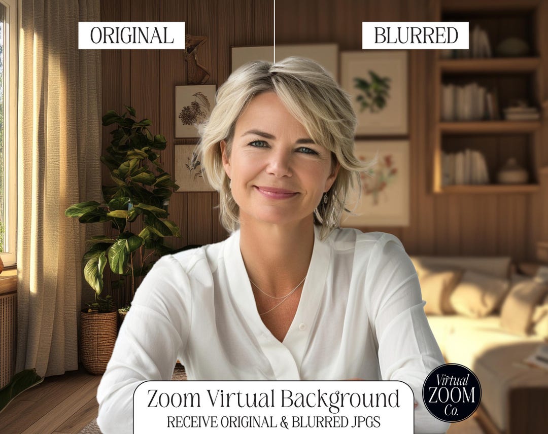 Zoom Background Wall Art Family Room Professional Home Zoom Virtual ...
