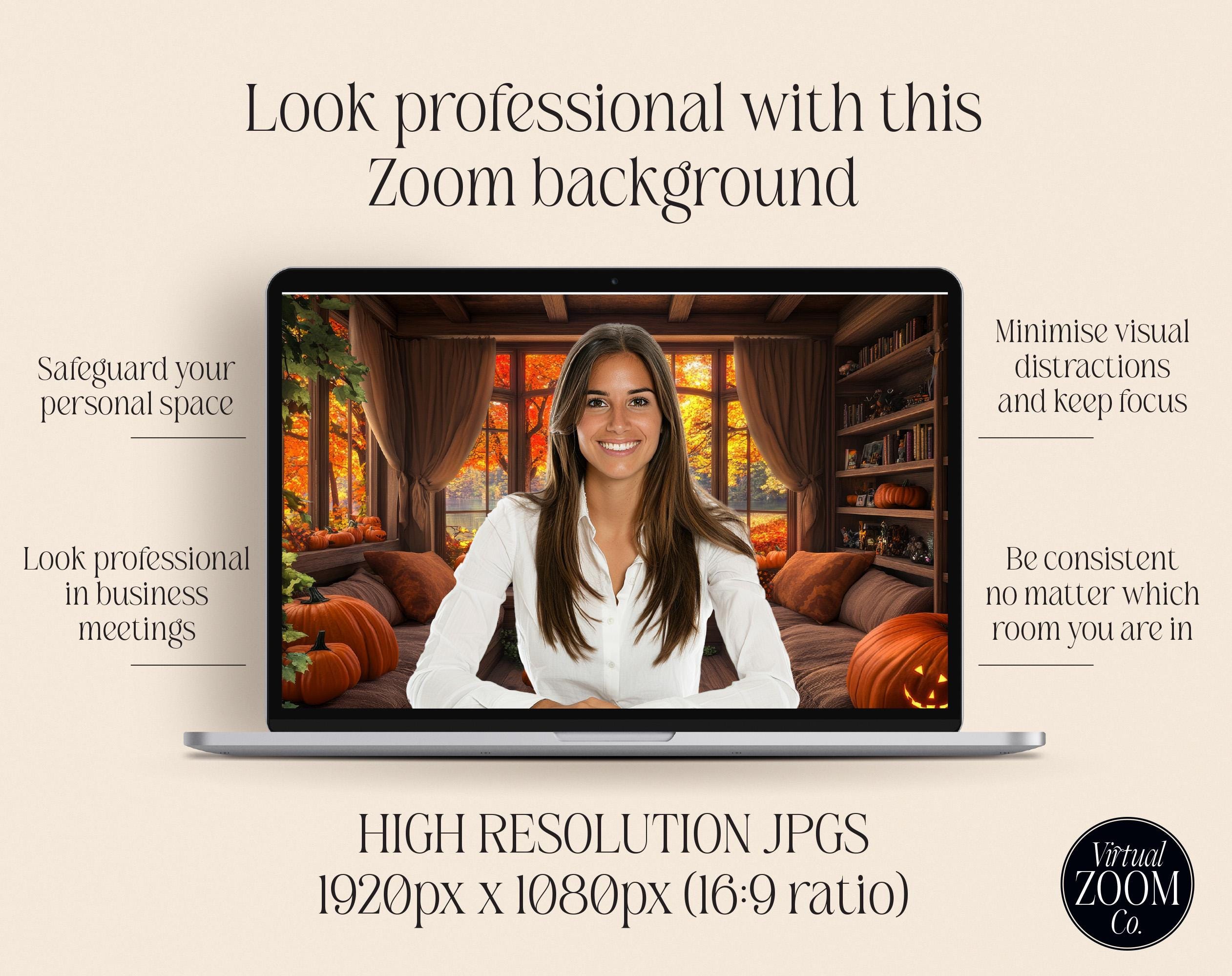 Zoom Background Cabin With Pumpkins Virtual Background Fall Trees Zoom ...