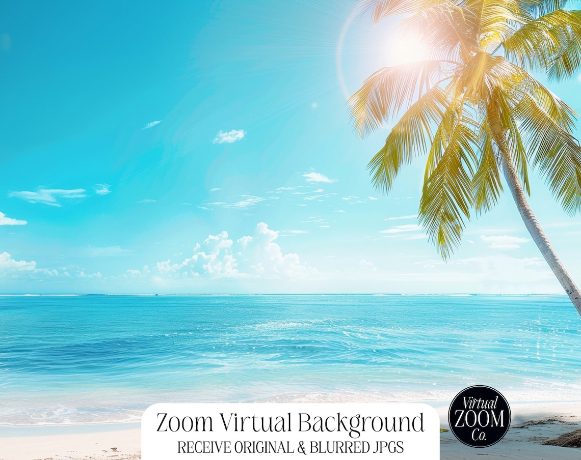 Zoom Background Beach Zoom Virtual Background Beaches Zoom Tropical ...