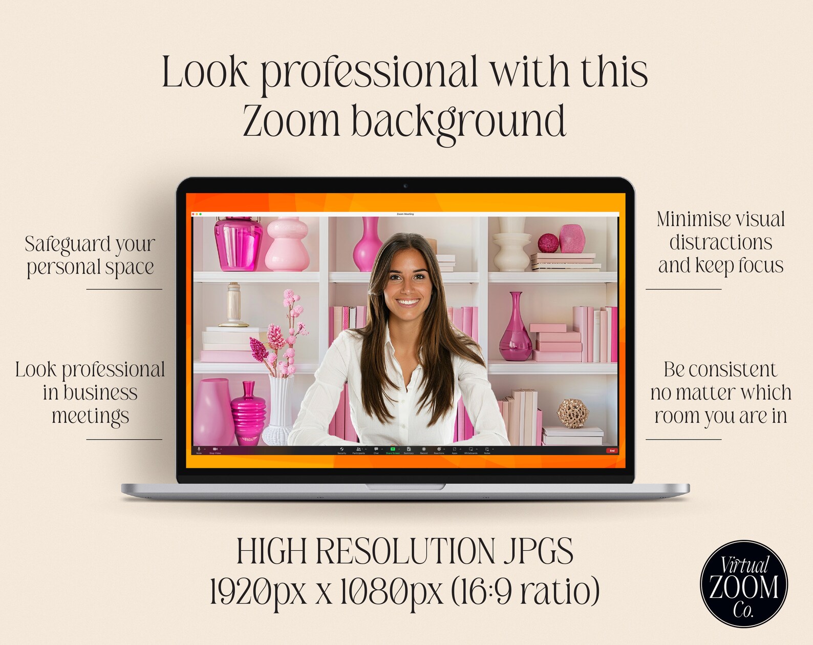 Zoom Background Hot Pink Bookshelf White Bookshelf With Pink ...