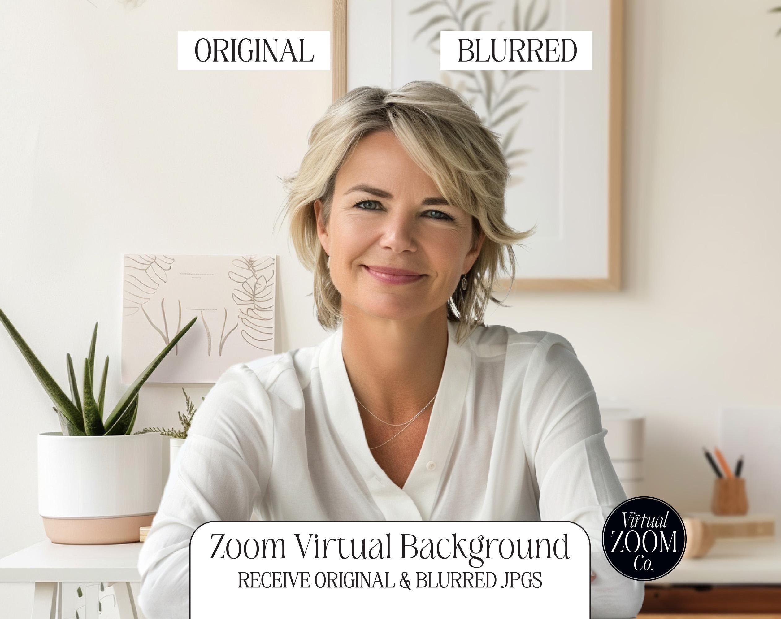 Zoom Background Home Office With Plants Professional Zoom Background ...