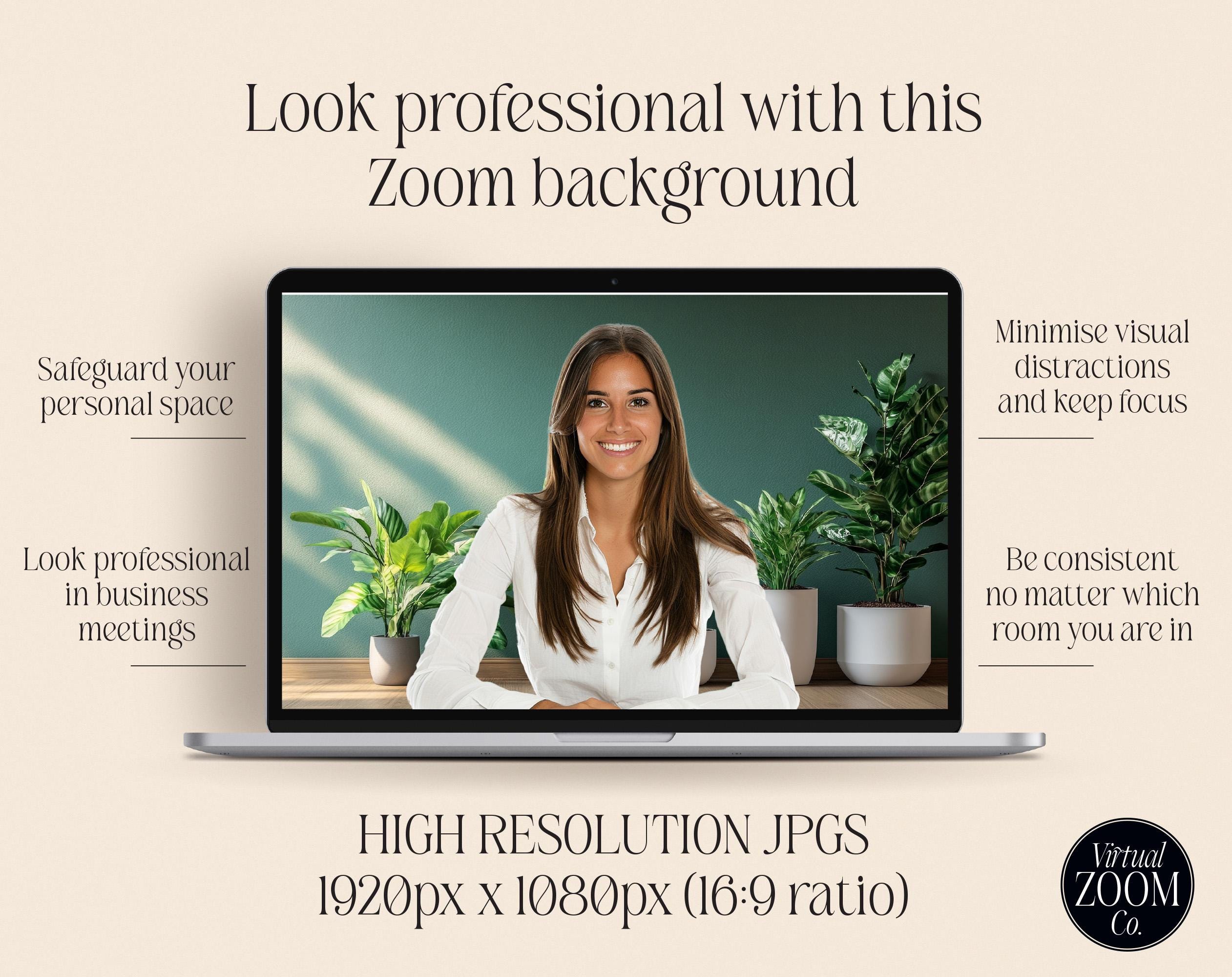 Zoom Background Green Wall Zoom Minimalist Office Background Zoom ...