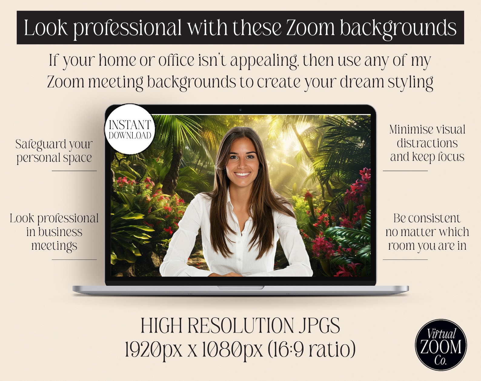 Zoom Background Nature Zoom Office Background Tropical Plants Zoom ...