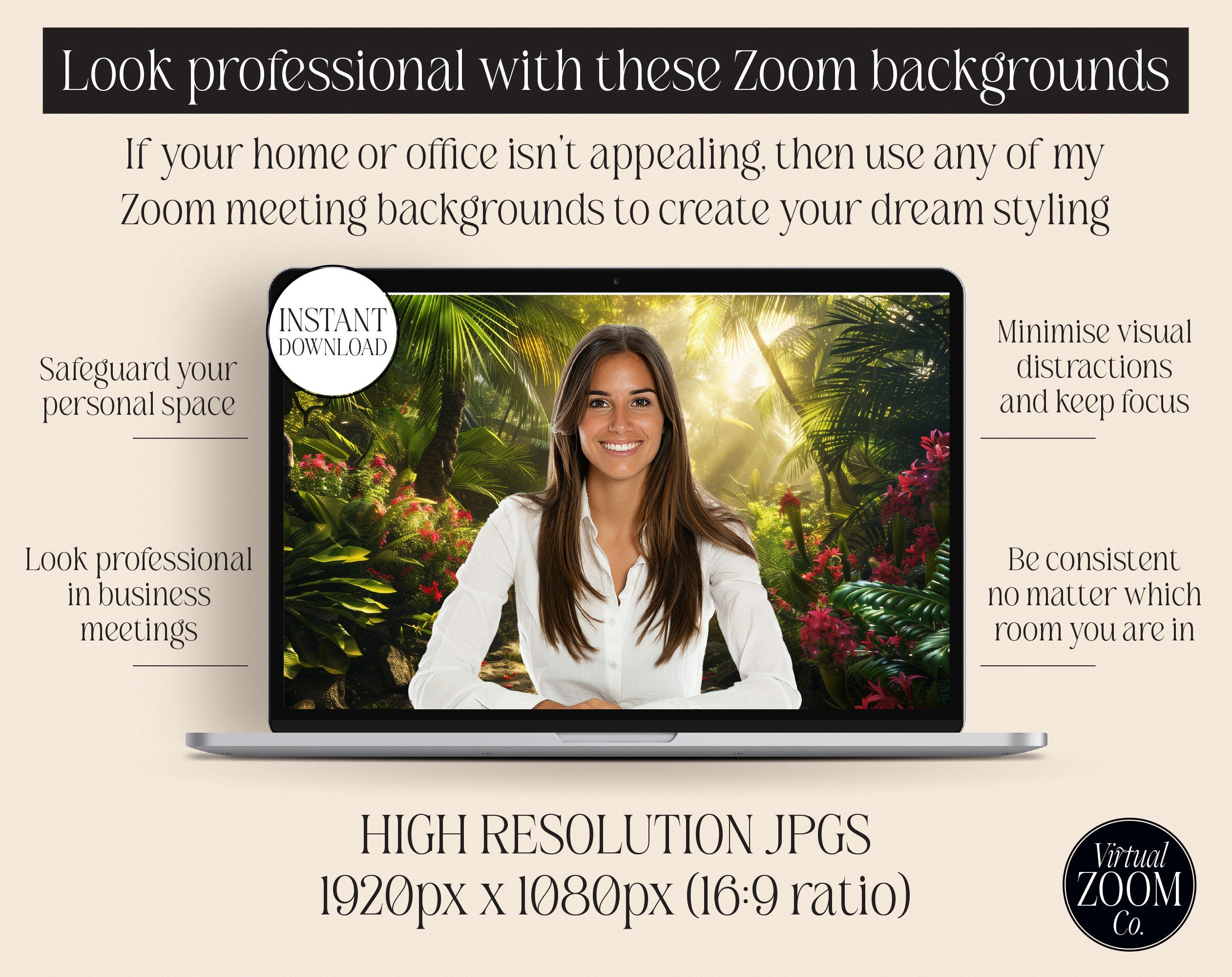 Zoom Background Nature Zoom Office Background Tropical Plants Zoom ...