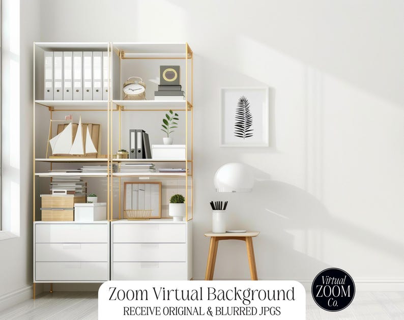Zoom Background Neutral Home Office Professional Zoom Background ...