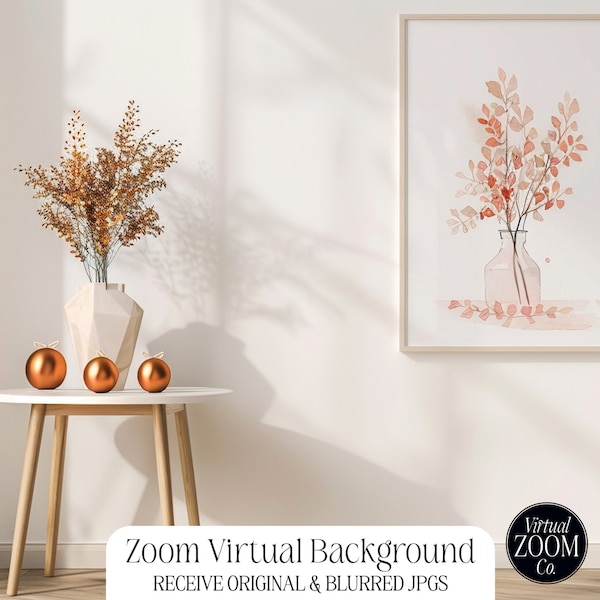 Zoom Background Home Office With Plants Professional Zoom Background ...