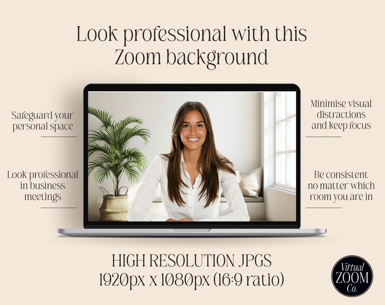 Zoom Background Calming Home Zoom Window Seat Neutral Home Virtual ...