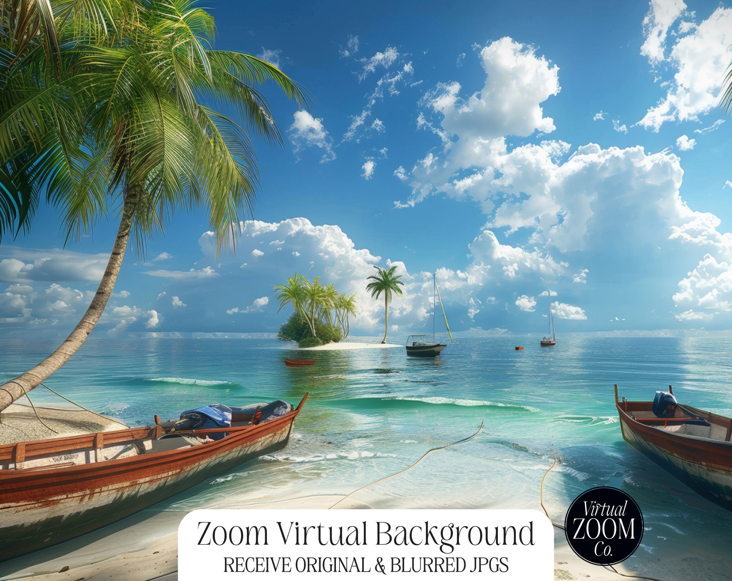 Zoom Background Beach Zoom Background Virtual Background Zoom Meeting ...