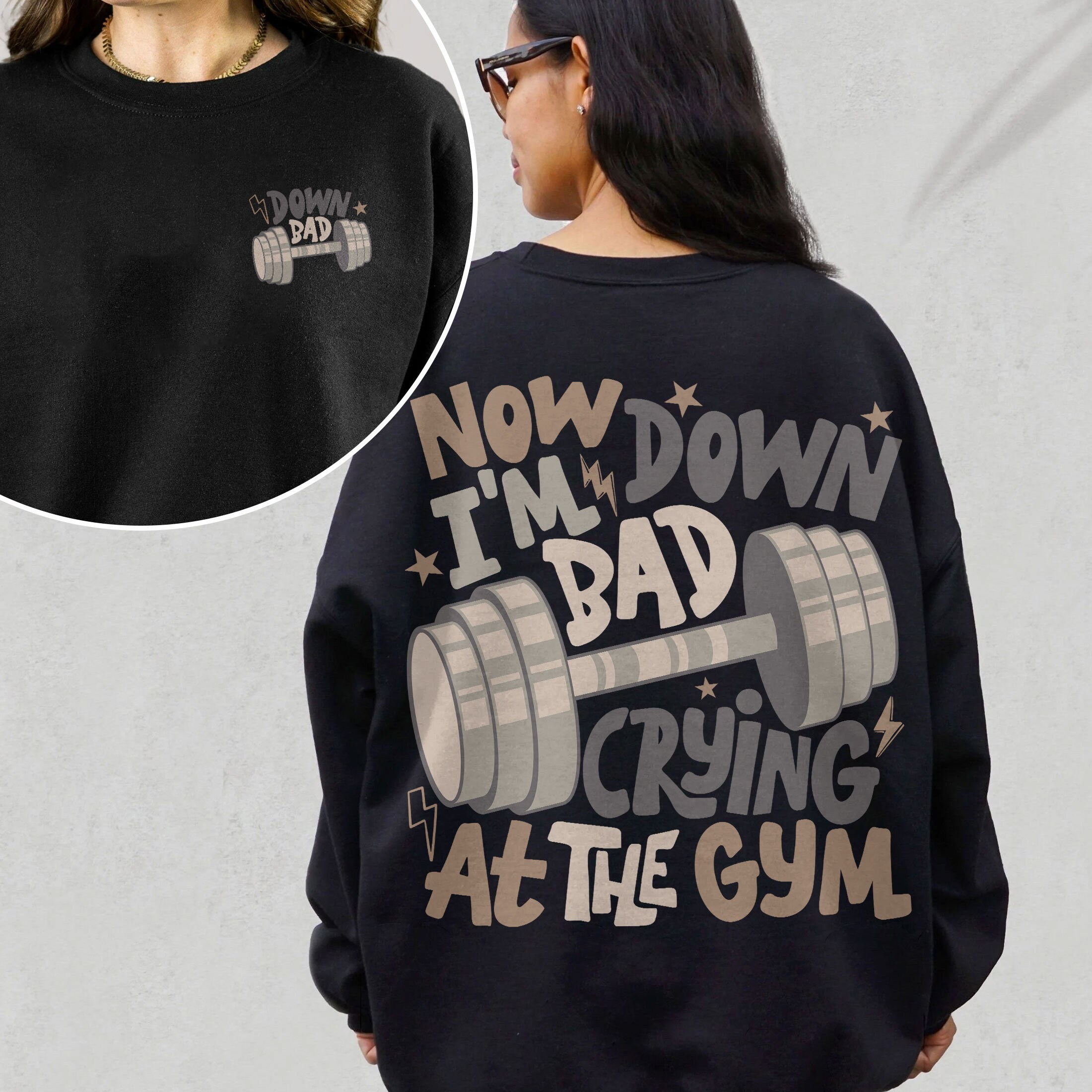 Down Bad Crying at the Gym Shirt, Funny Down Bad Shirt, TTPD Merch ...