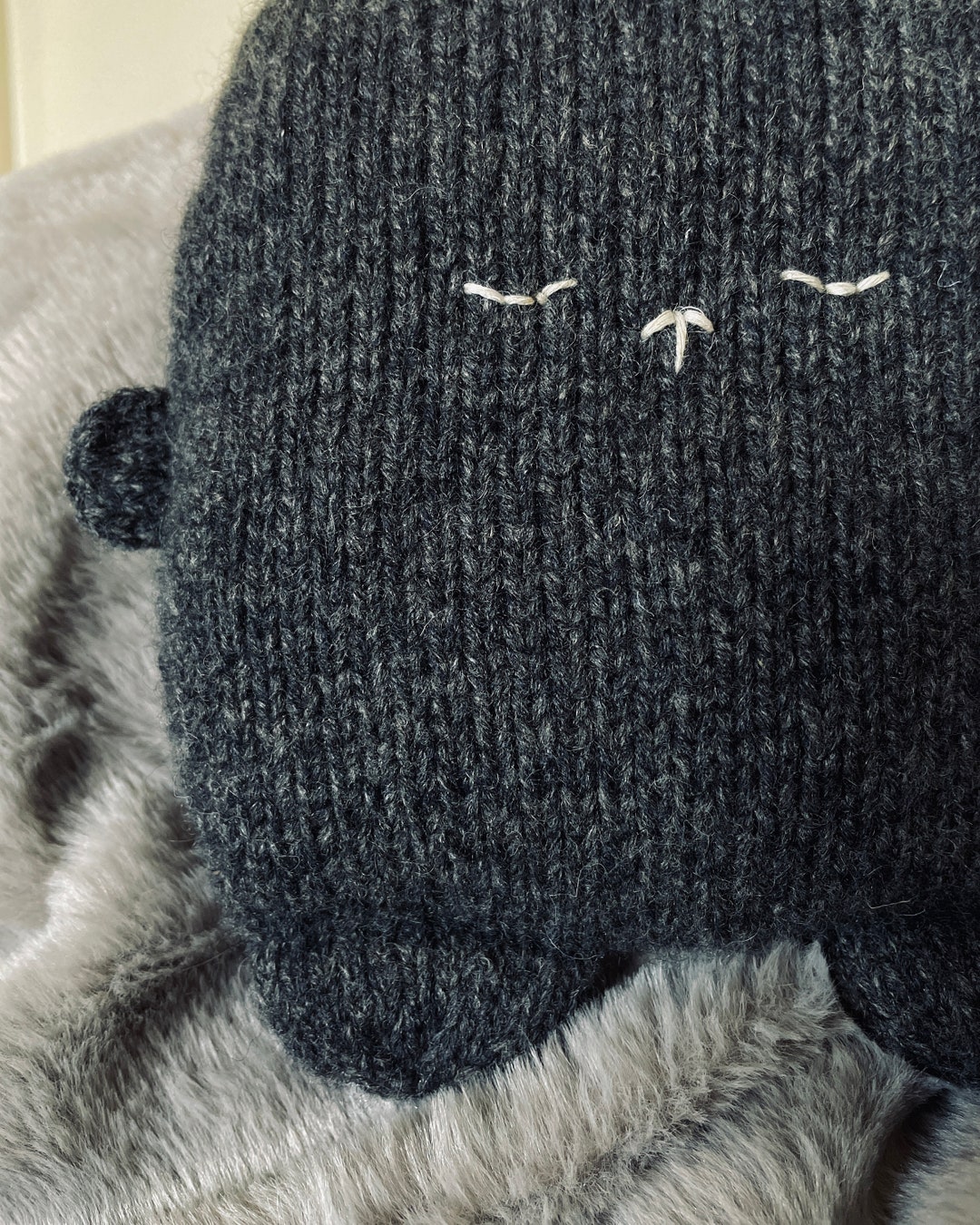 Teddy Bear Knitted Plushie Wool Handmade - Etsy