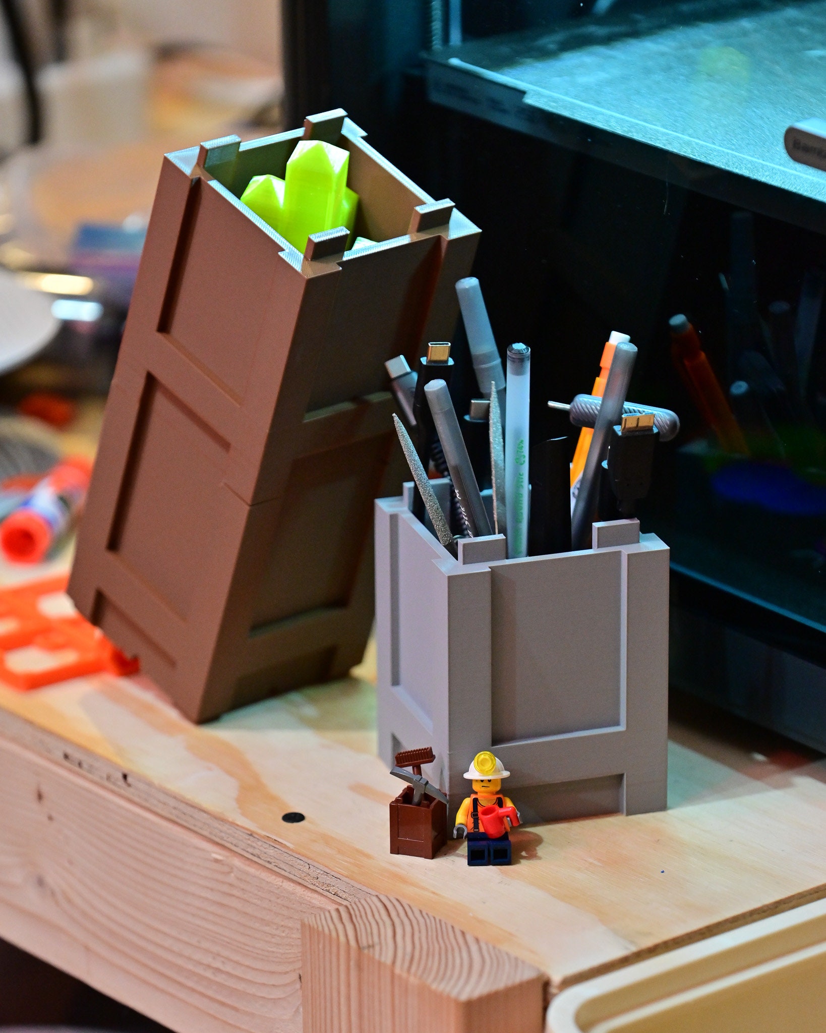LEGO Inspired 2x2 Crate Desk Organizer Bin Stackable - Etsy
