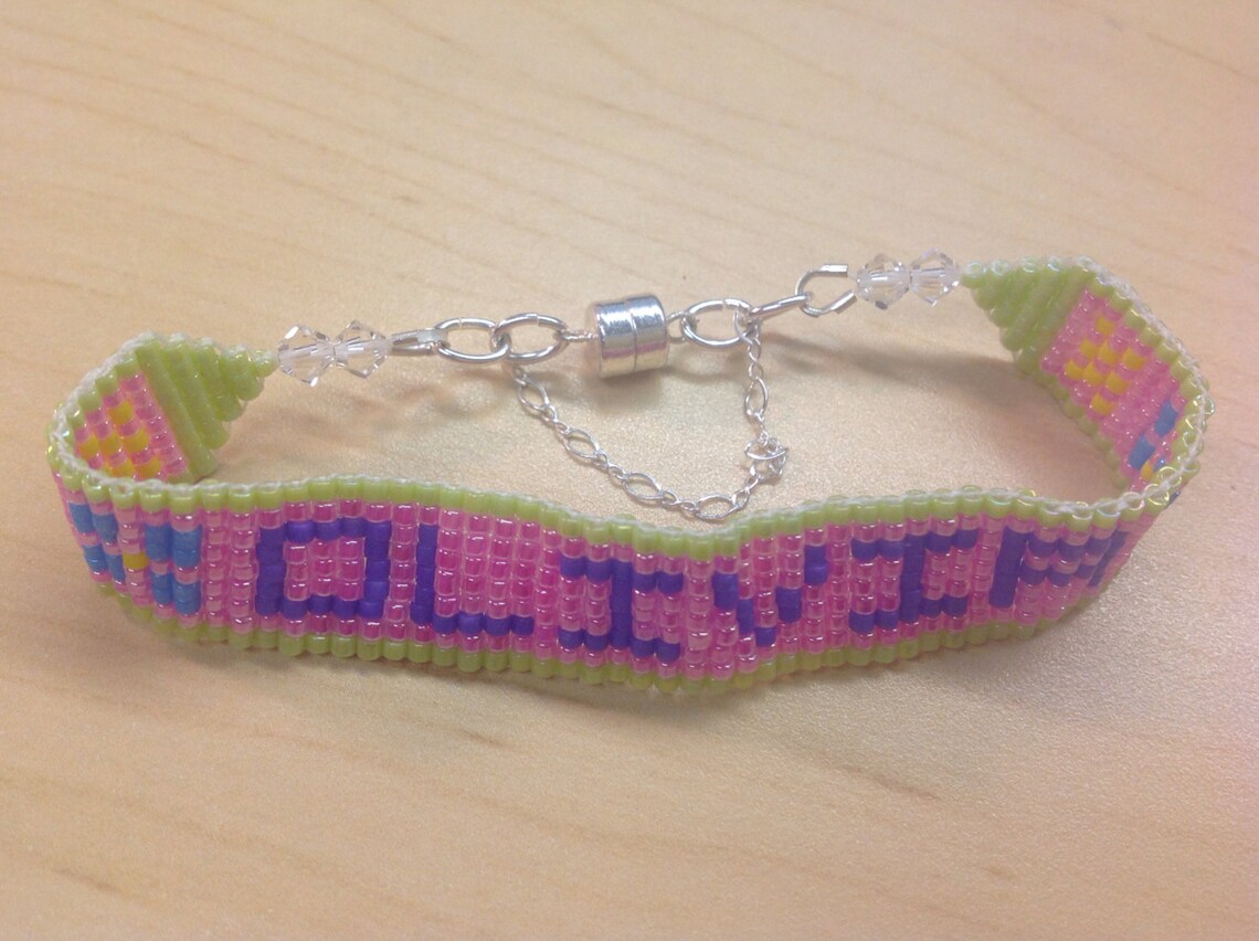 Personalized Name Beaded Bracelet - Etsy