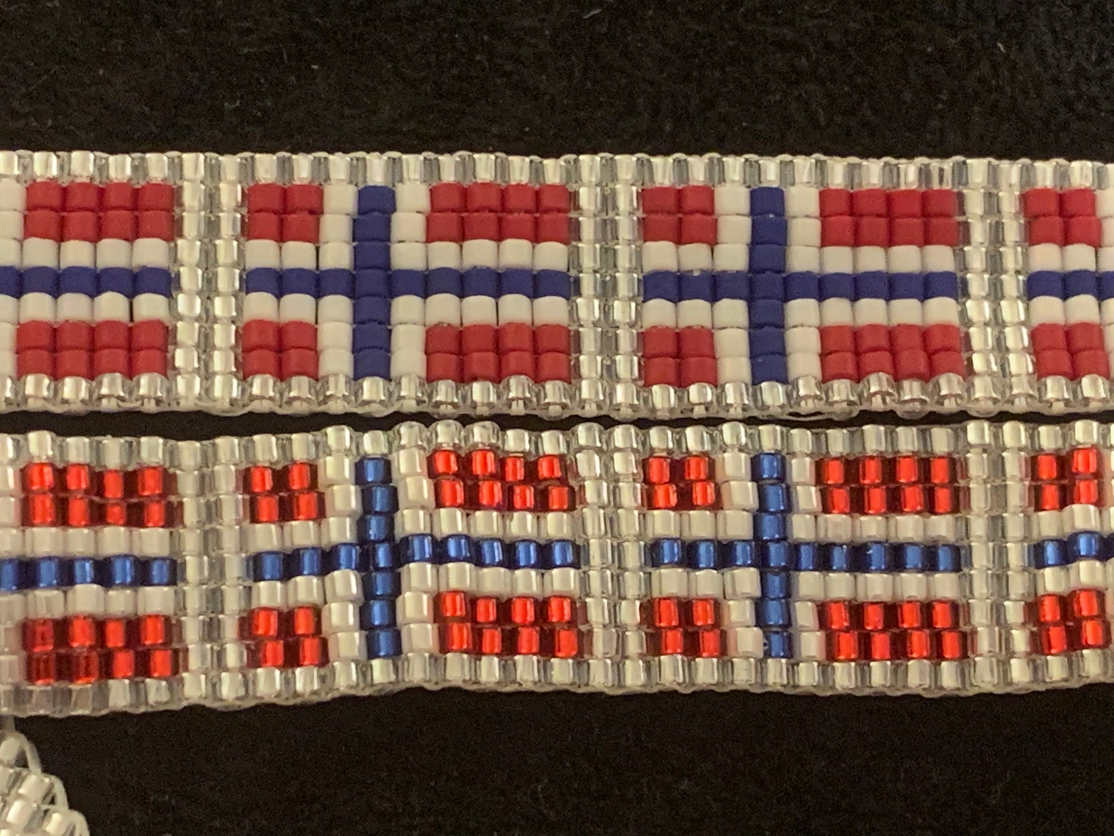 Norway Flag Beaded Bracelet - Etsy