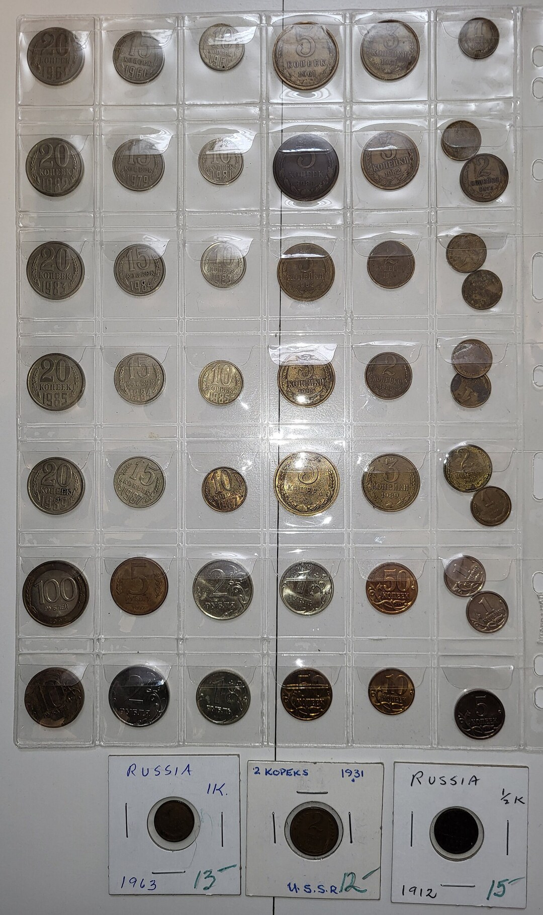 Russian/ USSR Coin LOT 1912-2013 50 Coins from Nicholas Ii to Putin - Etsy