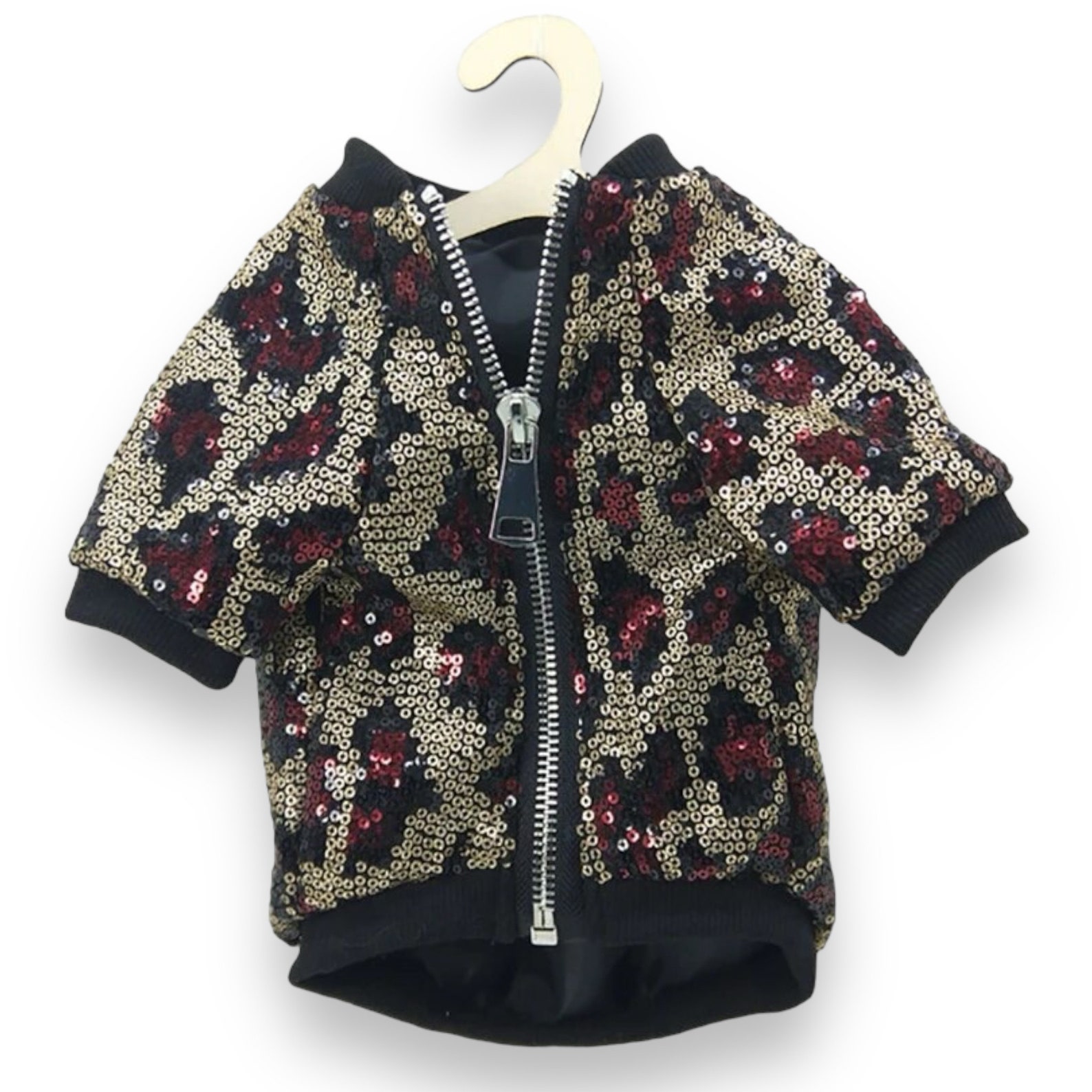 Luxury Design Pet Dogs Clothes Pets Sequin Leopard Jacket for Small ...