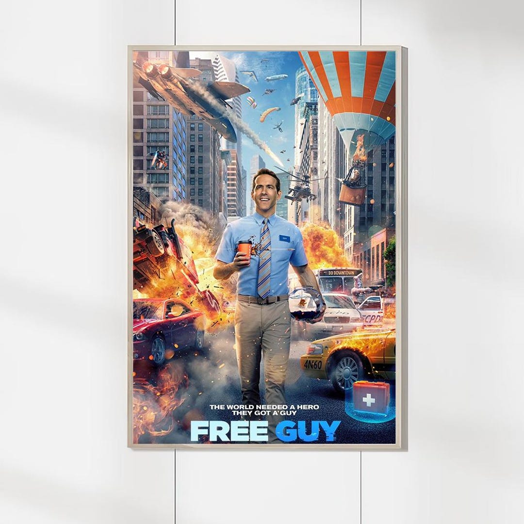 Free Guy (2021) Classic Movie Posters - Canvas Print - Home Decor ...