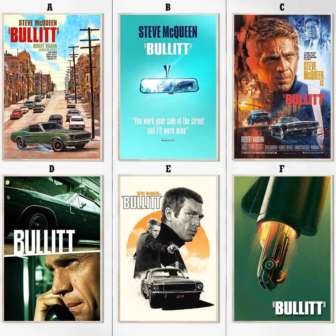 Bullitt(1968) Movie Posters - Canvas Art Prints - Movie Home Decor ...