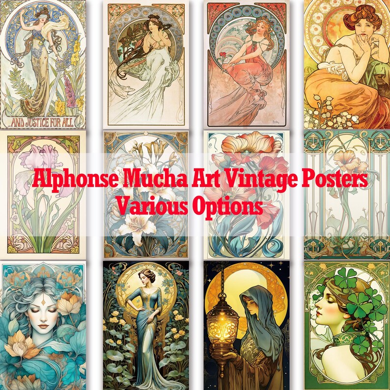 Alphonse Mucha Art Vintage Posters - Canvas Prints - Vintage Art Series ...